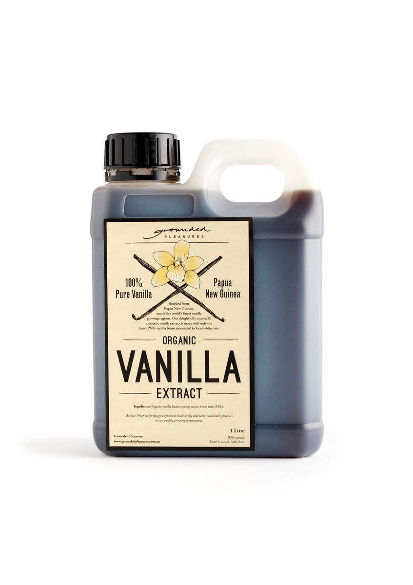 ORGANIC VANILLA EXTRACT - 1 LITRE CHEF'S PACK – Grounded Pleasures ...